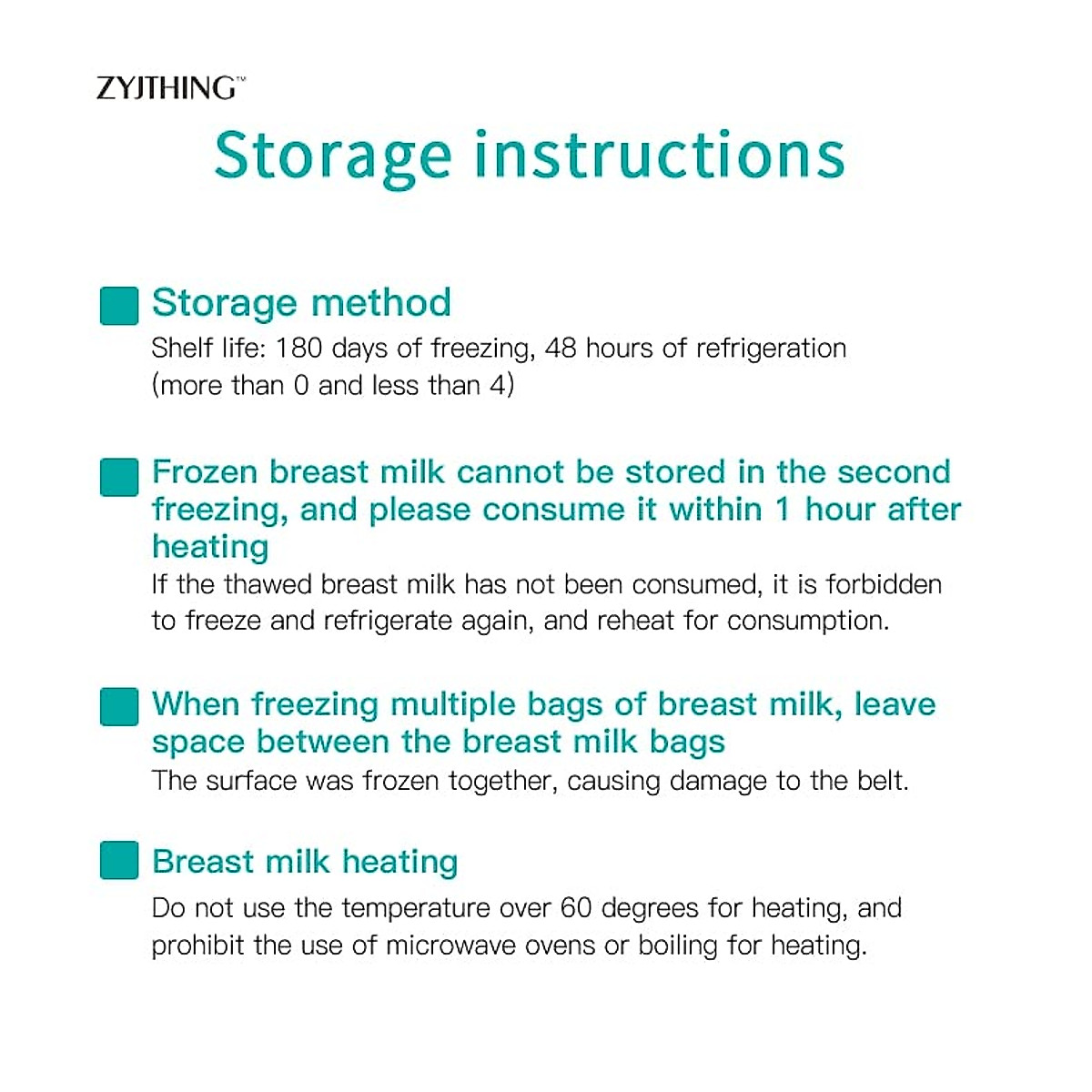 Breast Milk Storage Bags, 6.5-8 Ounces, Liquid Food Bags, Double-Layer self Sealing, Flat Storage, can Stand Upright After Filling.