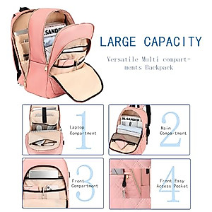 BAOMANYI Laptop Backpacks Travel School Backpack for Women Anti Theft Slim Computer Bag Water Resistant Carry on College Durable Office Work Backpack Business Notebook Casual Daypack