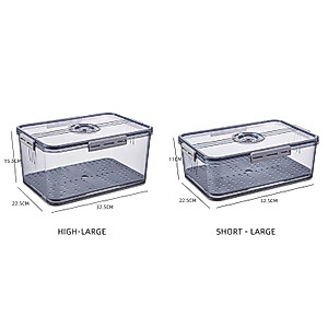 GHAZAL 8 Piece Fridge Organizer Set - Stackable Bins (Large & Small) with Egg Tray, Ghazal_fridge_containers2004-00