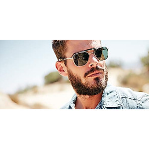 Randolph USA | Navigator Aviator II Authentic Sunglasses for Men Polarized 100% UV