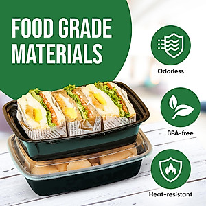 TaidMiao Meal Prep Containers Reusable - 38oz 30 Pack Meal Prep Containers With Lids Microwavable, Freezer Safe Food Prep Containers, Disposable To Go Containers