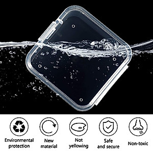 Chemlliy 2 Pack Bead Organizers Box Clear Mini Plastic Bead Storage Containers Transparent 13 Pieces Storage Box with Lid