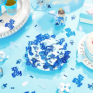 200 Pack Gender Reveal Party Supplies Blue Confetti It's a Boy Table Sequins Baby Shower Confetti It's a Boy Confetti Table Confetti for Baby Shower Party Decorations Supplies