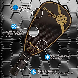 Cypher Pro Pickleball Paddle - Gold