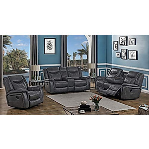 Coaster Home Furnishings Conrad Upholstered Glider Loveseat Grey