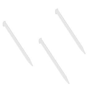 XHBTS 3 Pcs Plastic Replacement Touch Screen Stylus Pen, Compatible with Nintendo New 3DS XL, New 3DS LL (White)