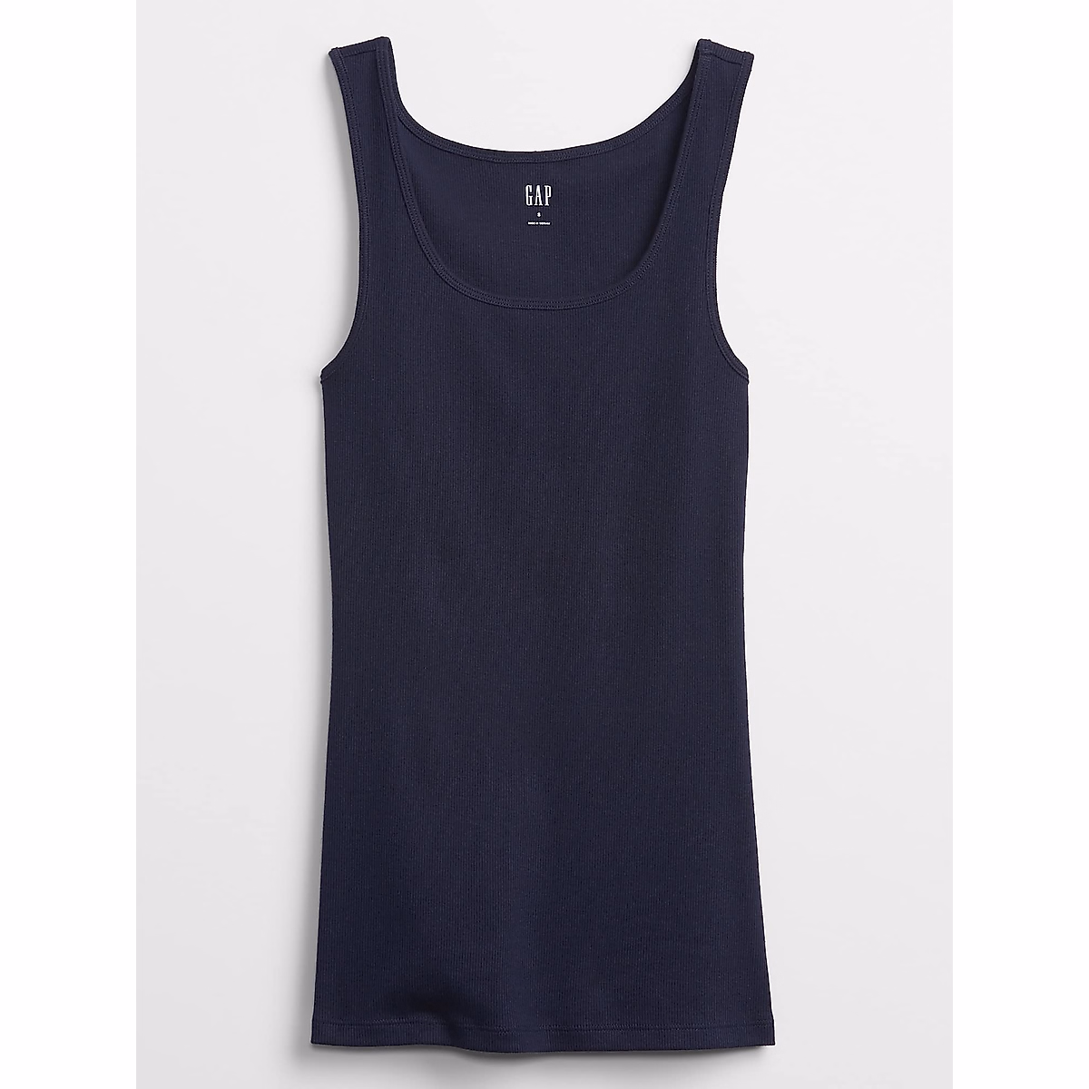 GAP Womens Ribbed Tank Top Cami, Navy Uniform, Small US