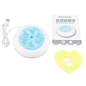Portable Mini Washing Machine, Ultrasonic Turbine Washing Machine USB Turbo Washer Laundry Machine for Home, Travel, Business Trip, RV, Apartment, Dorm (Blue)