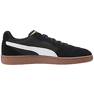 PUMA Men's Astro Kick Sneaker, Black-White-teamgold/Black, 11 M US