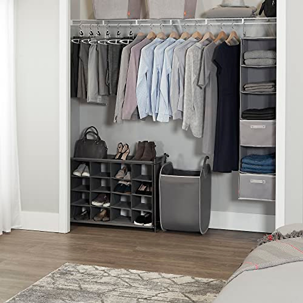 Neatfreak - 2 Tier Laundry Sorter - Laundry Hamper With Wheels & 2 x Laundry Basket Tote Bags For Dirty Clothes, Towels, Blankets, Bathroom Storage & Laundry Room Organization