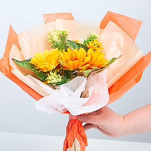 Koogel 330 Sheets Orange Tissue Paper, Fall Colored Tissue Paper Bulk 14 x 10 Inch Gift Wrapping Paper for DIY Crafts Thanksgiving Autumn Gift