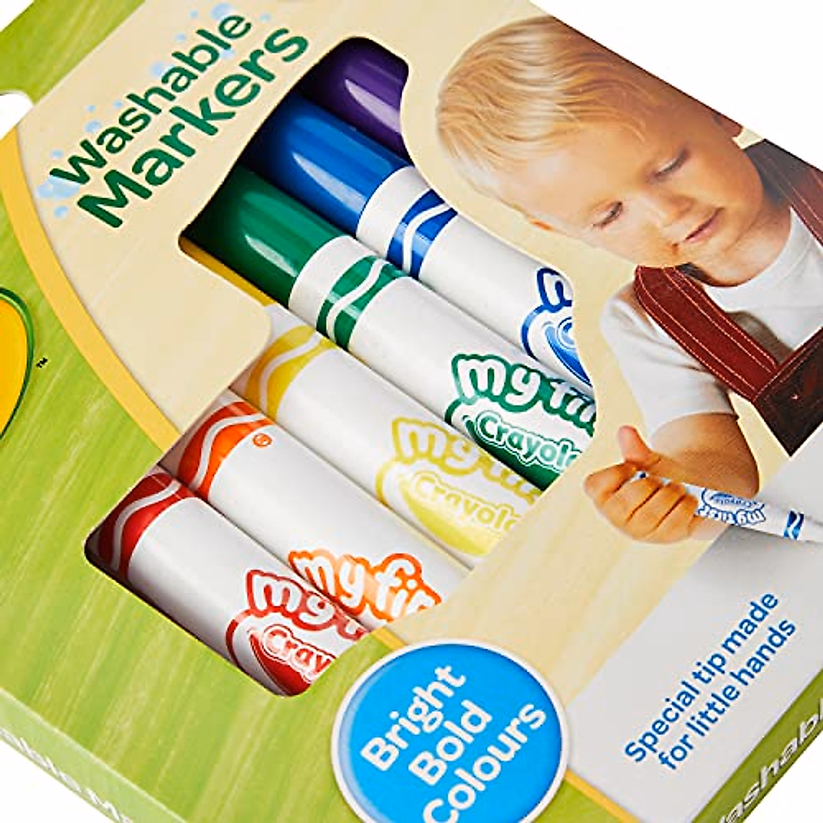 Crayola MyFirst Washable Markers - Assorted Colours (Pack of 8) | Easy-Grip Markers Perfect for Toddlers Hands | Ideal for Kids Aged 12+ Months