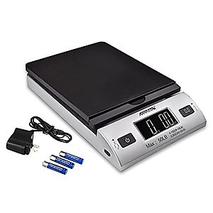 ACCUTECK All-in-1 Series W-8250-50bs A-Pt 50 Digital Shipping Postal Scale with Ac Adapter, Silver