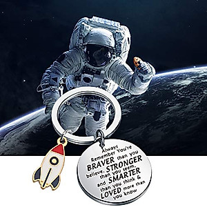 WSNANG Rocket Ship Keychain Jewelry Astronomy Astronaut Gift (keychain)