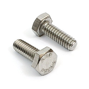 Bolt Dropper 5/16""-18 x 1 Stainless Hex Head Bolts (50 pk) - 18-8 Stainless Steel Self Tapping Sheet Metal Screws for Indoor and Outdoor Use, DIY Projects, Woodworking and More