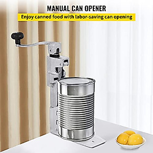 Happybuy Commercial Can Opener, 15.7 inches Tabletop Can Opener, Heavy Duty Manual Table Can Opener for Restaurant Hotel Bar