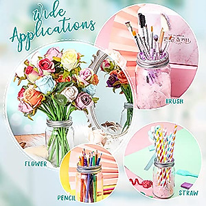 Mason Jar Flower Insert Lid Insert Metal Flower Lid Insert Flower Organizer Lid Insert with Square Grids for Regular Mouth Mason Canning Jars (8)