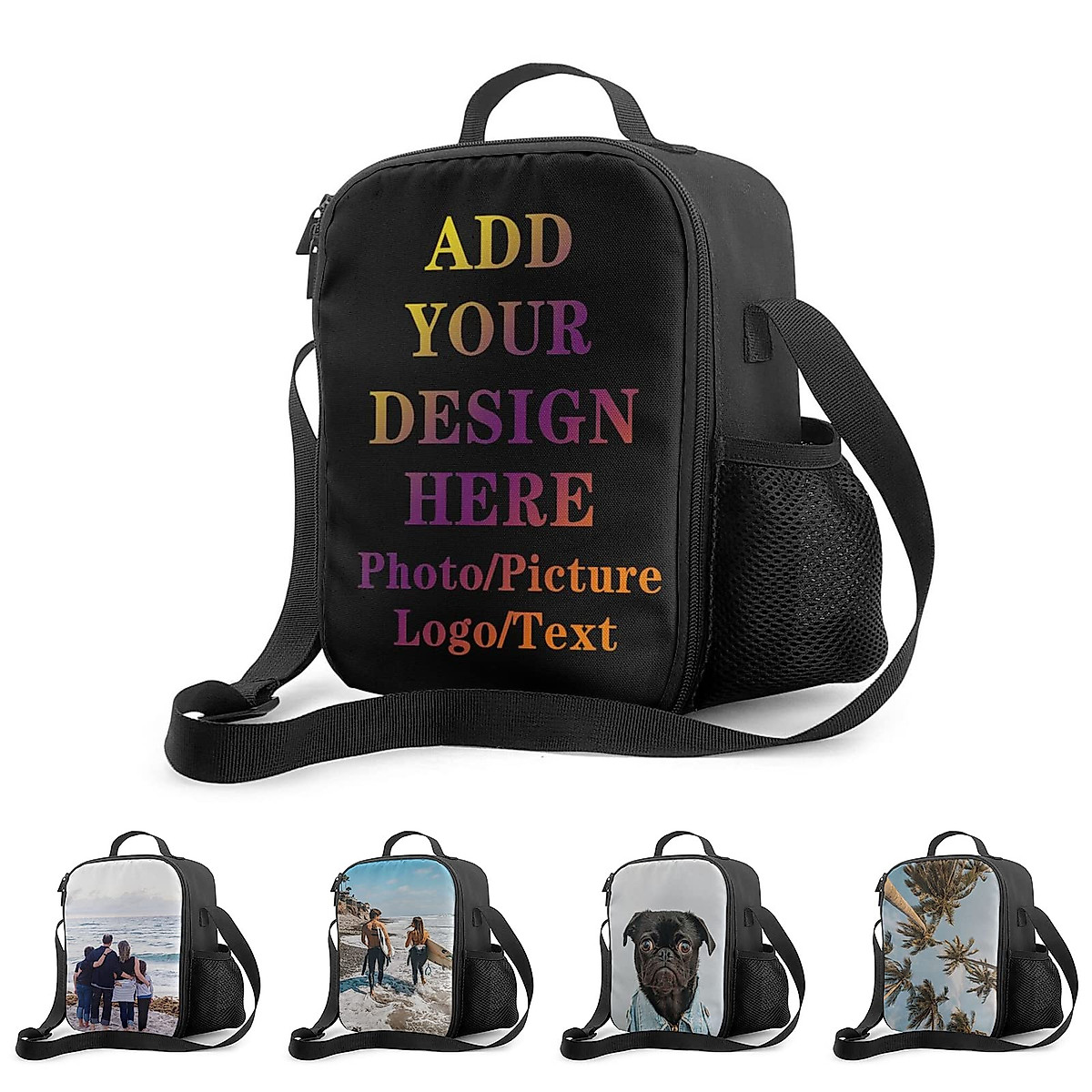 QXYIYBU Personalized Lunch Box for Women Custom Lunch Bag with Container Insulated Lunch Tote Cooler Bag for School Office Picnic