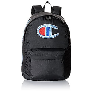 Champion unisex adult Backpacks, Black/Blue, One Size US