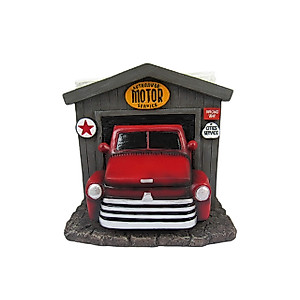 DWK Vintage Red Pickup Truck Kitchen Table Decorative Napkin Holder | Unique Napkin Holders for Tables | Dining Table Centerpiece Kitchen Accessories - 10"