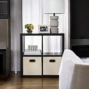 4 Cube Storage Organizer, Black and Beige (1 PK)