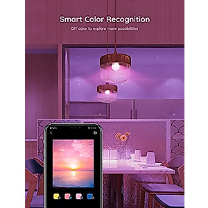 Govee Smart Light Bulbs, Color Changing Light Bulbs with Music Sync, 54 Dynamic Scenes, 16 Million DIY Colors WiFi & Bluetooth Light Bulbs Work with Alexa, Google Assistant & Govee Home App, 1 Pack