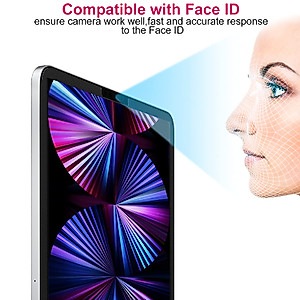 SMAPP [2+2 Pack] Tempered Glass Screen Protector Compatible with iPad Pro 11 inch 2020/2021 2nd/3rd Generation with Camera Lens Protector, HD Clear Easy Installation Apple Pencil/Face ID Compatible