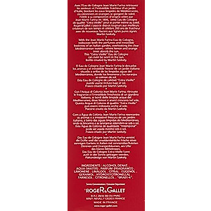 Roger & Gallet Extra Vieille Jean Marie Farina Unisex Eau De Cologne Spray, 6.6 Ounce