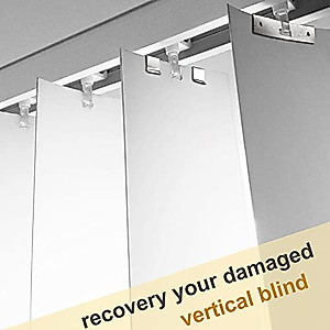 Vertical Blind Repair Vane Savers, Electroplated Vertical Blinds Repair Kit, Vertical Blind Repair Clips, Metal Vertical Blind Repair Tabs for Vertical Blinds Replacement Slats (12 PCS)