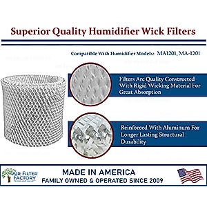 Air Filter Factory Replacement For Essick Air MA1201, MA-1201 Humidifier Wick Filter