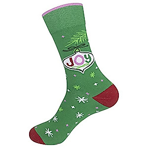 FUNATIC Joy Holiday Socks for Women Men | Best Xmas Gift Idea with Saying and Picture | Christmas Lover Stocking Stuffer Apparel | Party Supplies Accessory Present | Winter Fun Celebration Accessories