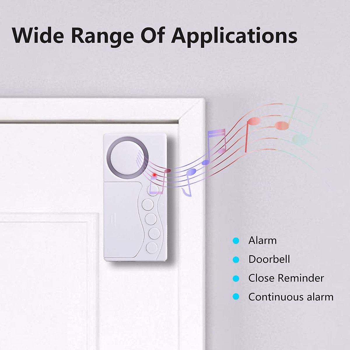Freezer Door Alarm When Left Open,Fridge Door Alarm with Delay Upgrade 3/15/30/60 Seconds Security, Adjustable Delay Wireless Fridge Alarm Door Open Chime Refrigerator Wireless Alert(2 Set)
