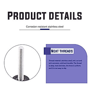 Swpeet 20Pcs M6 x 30mm Black Round Male Thread Knurled Clamping Knobs Grip Thumb Screw Assortment Kit, Knurled Handle Bolts Grip for Quick Remove Screws Clamping Screws