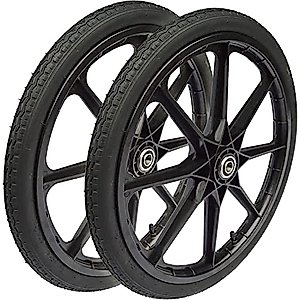 20 Inch Pneumatic Replacement Wheels for Rubbermaid Cart from Uline (2-Pack) (5/8" Axle Bearing)