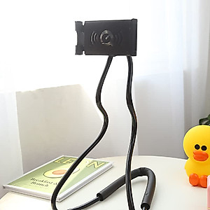 Cell Phone Stand Hanging on Neck Upgraded-Gooseneck Phone Holder-360 Rotation Tablet Mount Bracket-Angle Holder-Flexible Mount Stand-Lazy Bracket