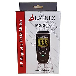 LATNEX MG-300 LF Magnetic Field Meter, Measures EMF from High-Power Transmission Lines, Appliances, Electrical Wires - Perfect for EMF Home Inspections