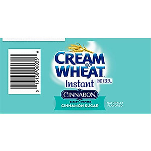 Cream of Wheat Instant Hot Cereal, Cinnabon, 1.23 Ounce, 10 Packets (Packaging May Vary)