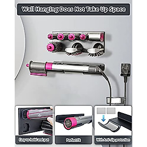 Storage Holder for Dyson Airwrap Wall Mount Stand for Dyson Air Wrap Curling Iron Accessories Organizer for Dyson Wrap Bracket Rack Bathroom Bedroom