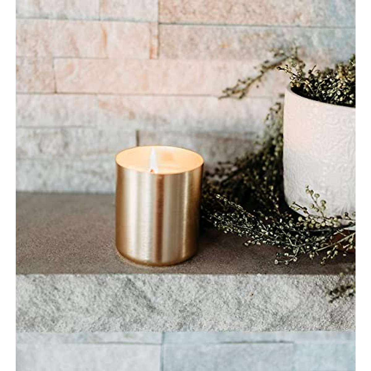 Elemental Coconut & Vanilla Scented Candles 10 Ounce 56 Hour Burn All Natural Soy Candle Vanilla Candle