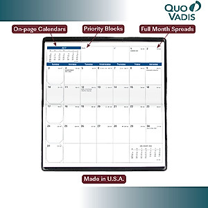 Quo Vadis 2024 Refill For Visoplan Monthly Planner - Pocket Calendar Organizer