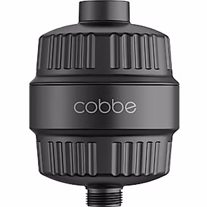 Cobbe HD HEAVY DUTY High Output Shower Filter – 99% REMOVAL Shower Head Filter for Hard Water, Heavy Metals, Chlorine and Harmful Substance, Improve your skin and hair - Black