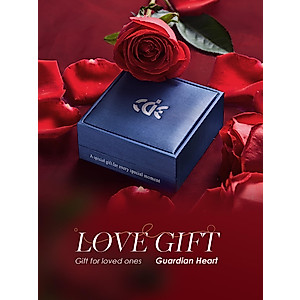 CDE Love Heart Pendant Necklaces for Women Silver Tone Rose Gold Tone Birthstone Christmas Jewelry Gifts for Women Birthday/Anniversary Day/Valentine's Day (Crystals, Rose Gold Plated-01 & 07-January & July Ruby Red Siam Garnet)