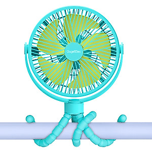 GagetElec 8-Inch Stroller Fan for Baby,10000mAh Personal Portable Fan 4 Speeds Car Seat Baby Fan with Flexible Tripod Fix on Stroller,Car Seat,Golf Cart