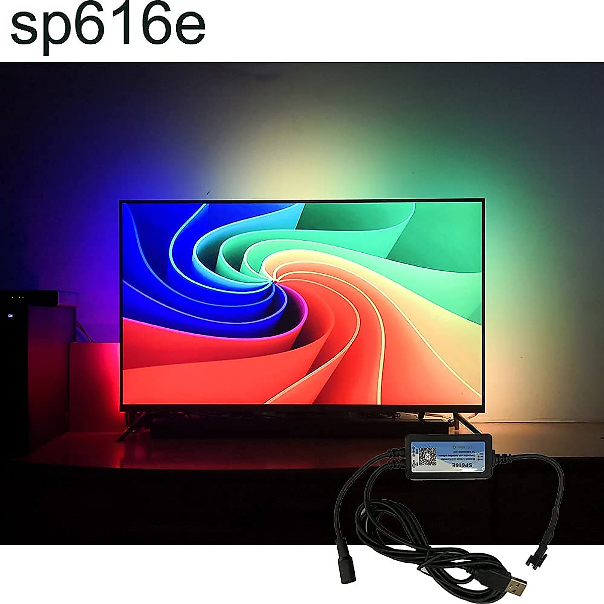 Xnbada Music Player Bluetooth Sp616e Ambient DIY AmbiBox Controller USB HDTV Computer Backlight Computer Dream Monitor Box for Addressable LED String Lights