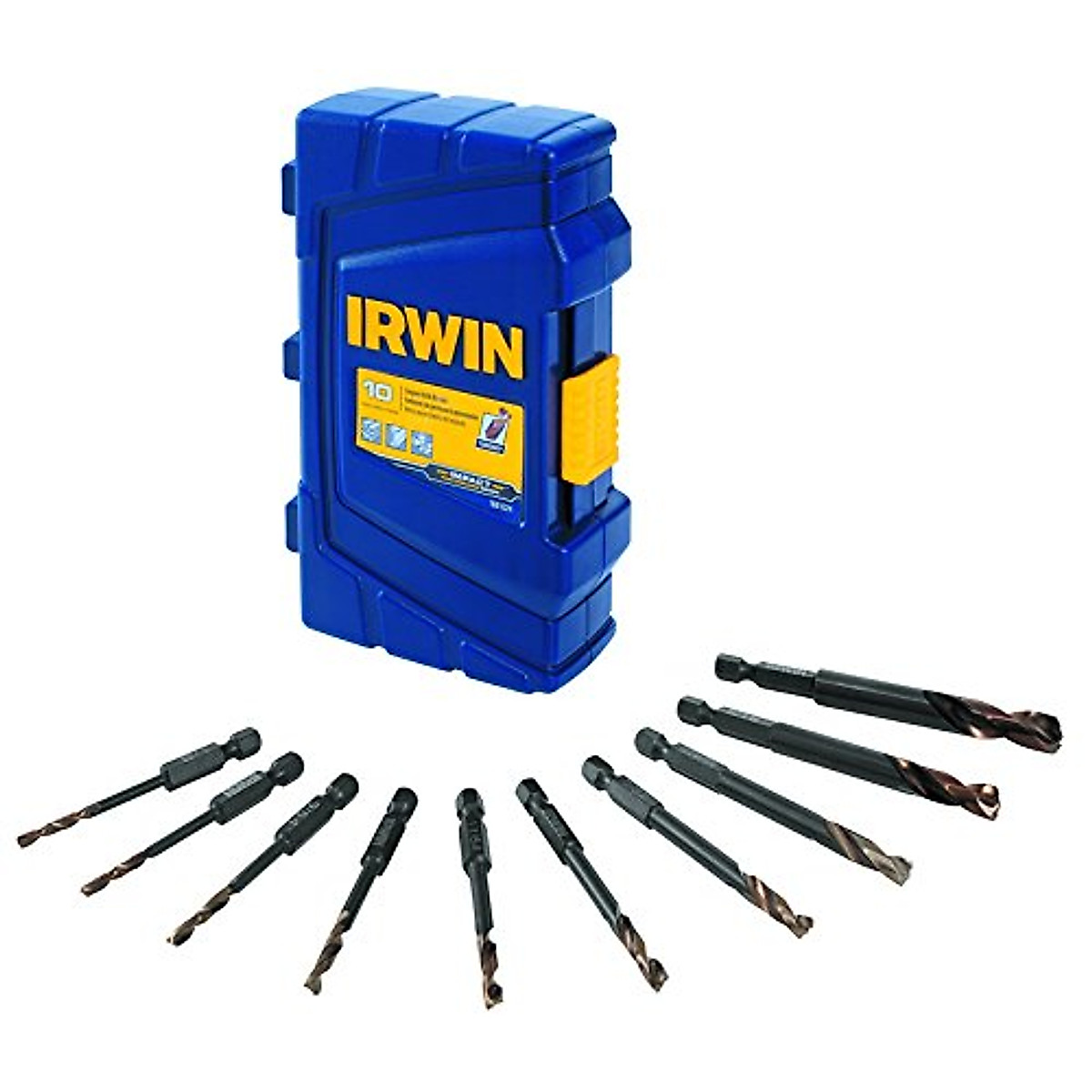 IRWIN Tools 1881324 Impact Performance Series Turbomax Black and Gold Drill Bit Pro Set Case, 10-Piece