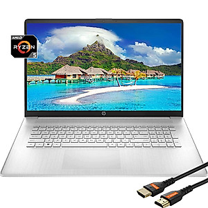 HP Laptops 17 inch Touchscreen 2022| AMD Ryzen 5 5625U| Windows11 Laptop| USB Type-C | Numeric Keypad| Wi-Fi Wireless-AC | Camera | HDMI| Lightweight| with HDMI Cable (32GB RAM | 1TB PCIe SSD)