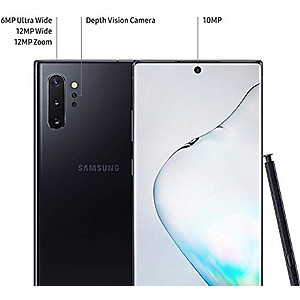 Samsung Galaxy Note 10+ Plus (5G) Single-SIM SM-N976U 256GB Factory Unlocked 5G Smartphone - (Aura Black) (Renewed)