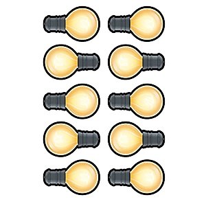 Teacher Created Resources White Light Bulbs Accents (3557), Multicolored, 1 Count (Pack of 1)