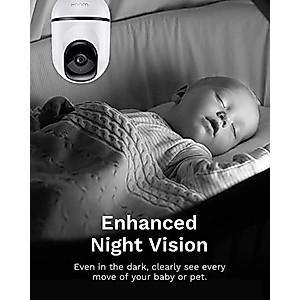 WUUK 4MP Indoor Security Camera, Pan Tilt Cam for Baby Monitor, Wi-Fi Home Security Pet Camera for Dog or Cat, Motion Detection & Tracking, Night Vision, 2-Way Audio, Compatible with Alexa & Google