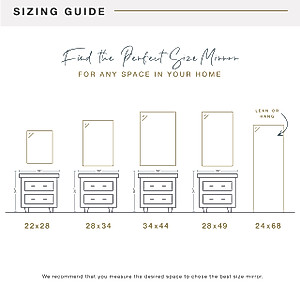MCS 24x36 Inch Beaded Rectangular Wall Mirror, 30.25x42.25 Inch Overall Size, Silver (20454)